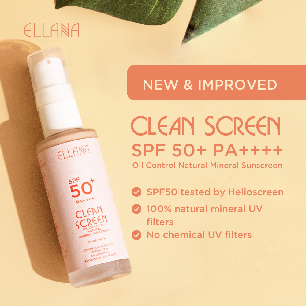 Clean Screen SPF 50+ PA++++ Oil Control Mineral Sunscreen - Ellana ...